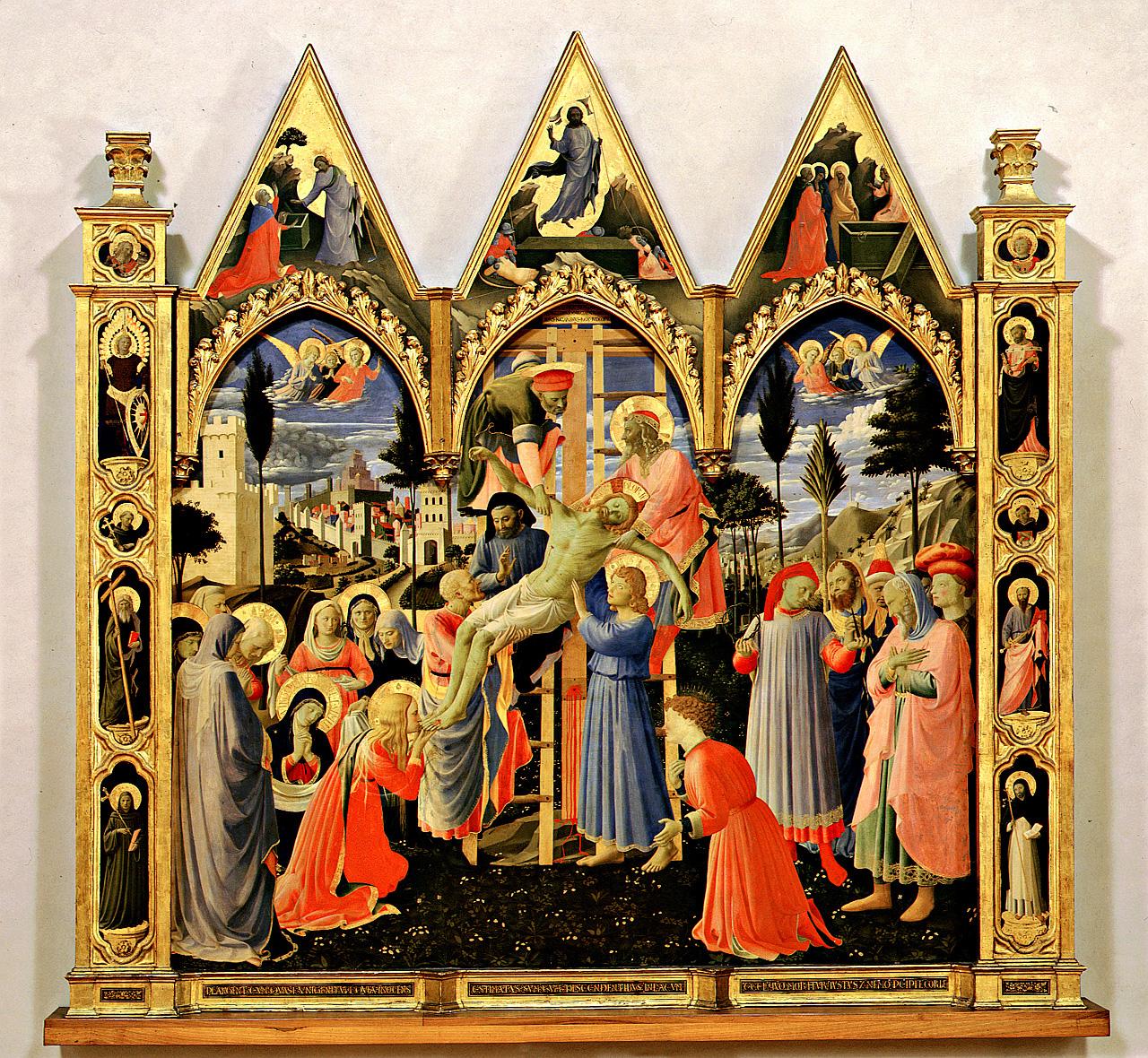 Deposizione, episodi del Nuovo Testamento, santi (dipinto) di Lorenzo ...